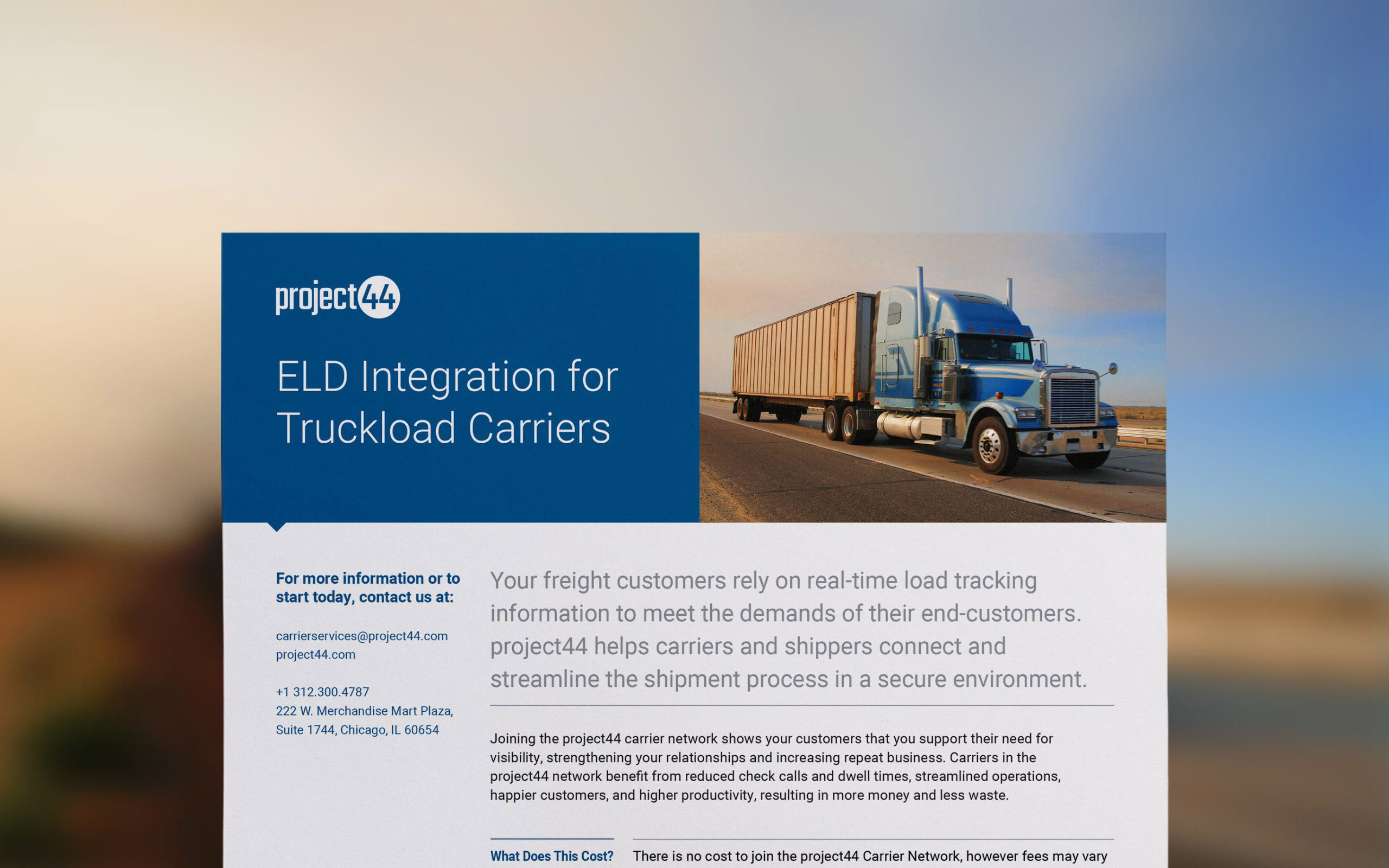 How to Integrate with project44 via ELD or Telematics Device | project44